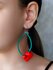 Серьги, стекло, муранское стекло, красный