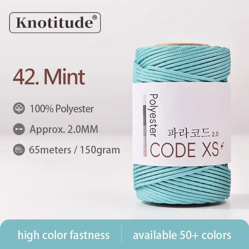 Парашютный шнур Knotitude 2 мм, Mint, 65 метров, 150г