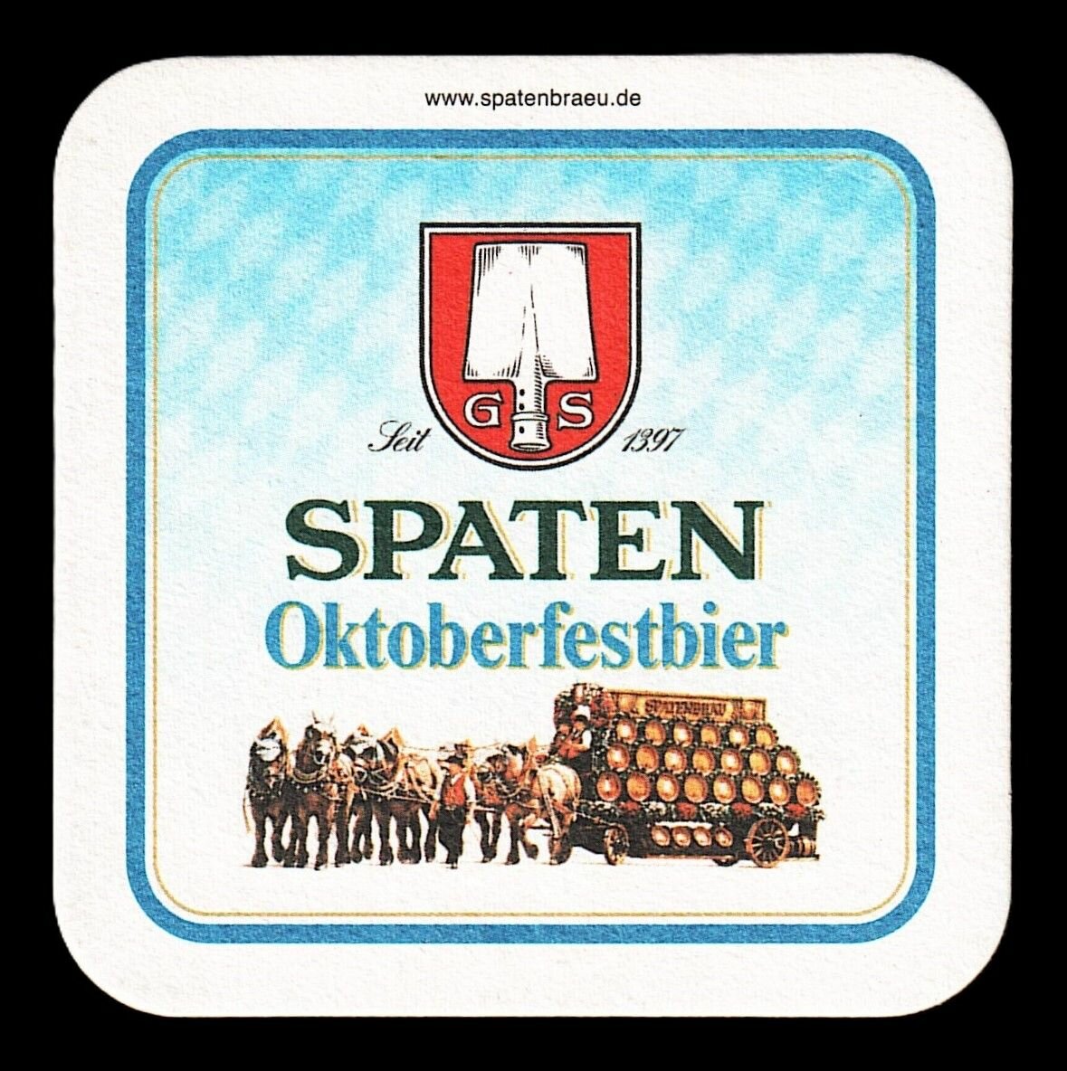 Бирдекель (костер) Spaten Oktoberfest Германия (подставка под пивной бокал)