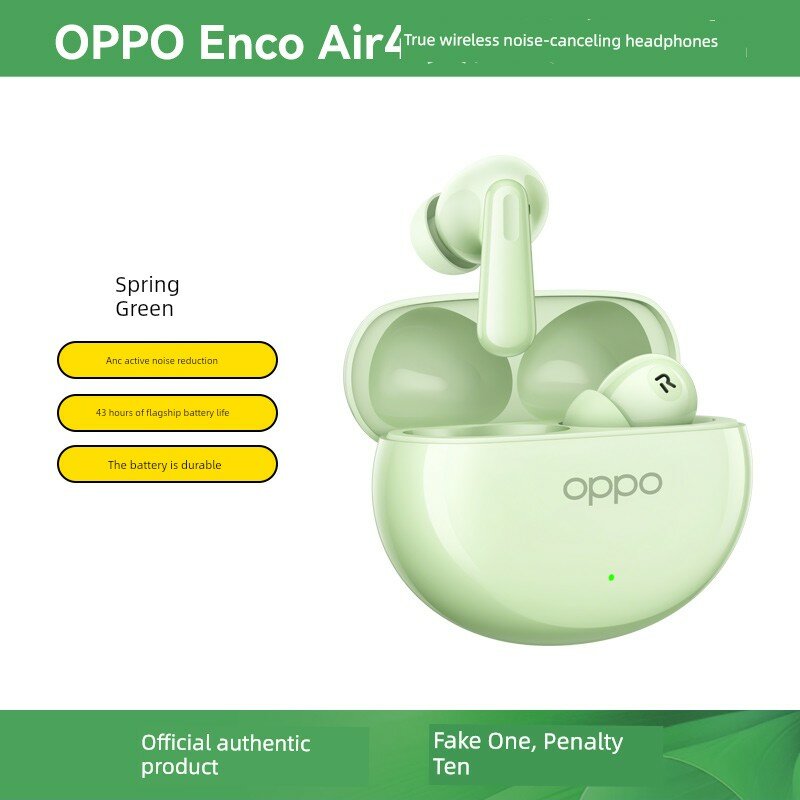 OPPO Enco Air4 Истинные беспроводные наушники с активным шумоподавлением для музыки спорта и повседневного использования