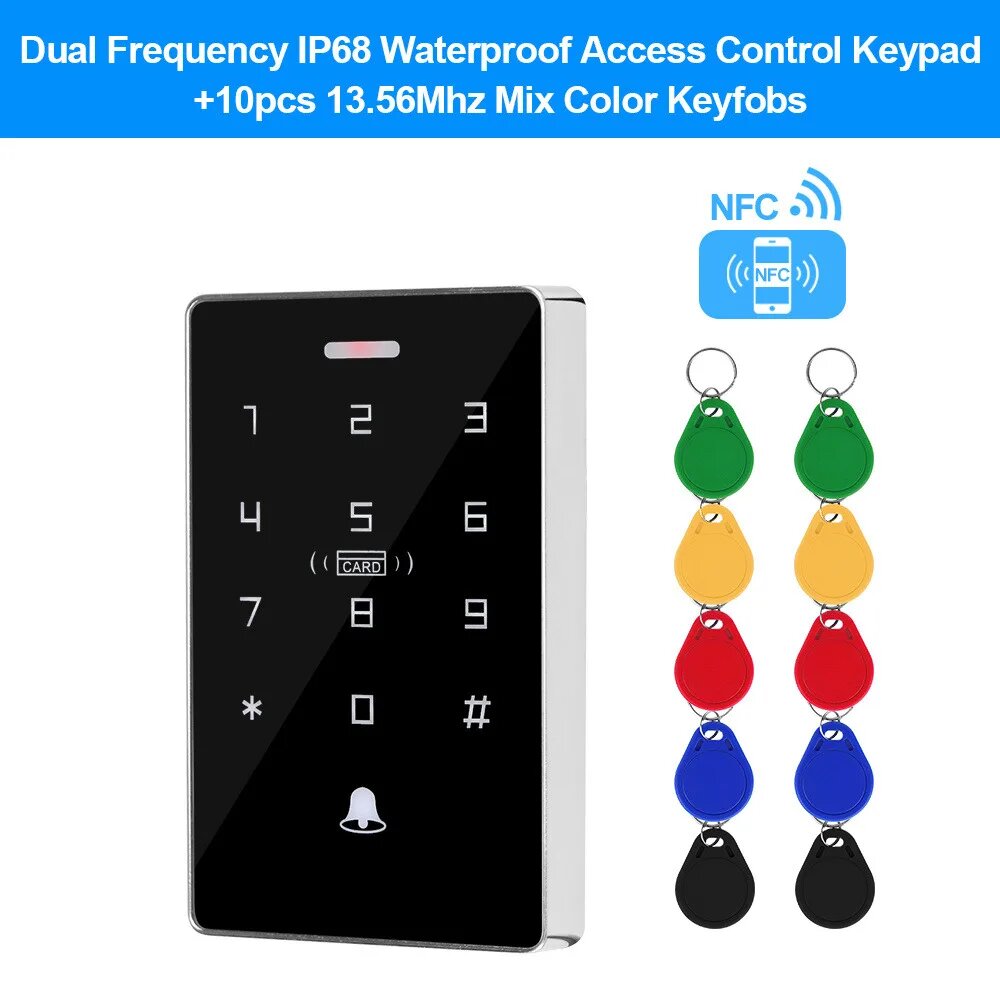 Водонепроницаемый домофон с keypad и 10 NFC брелоками