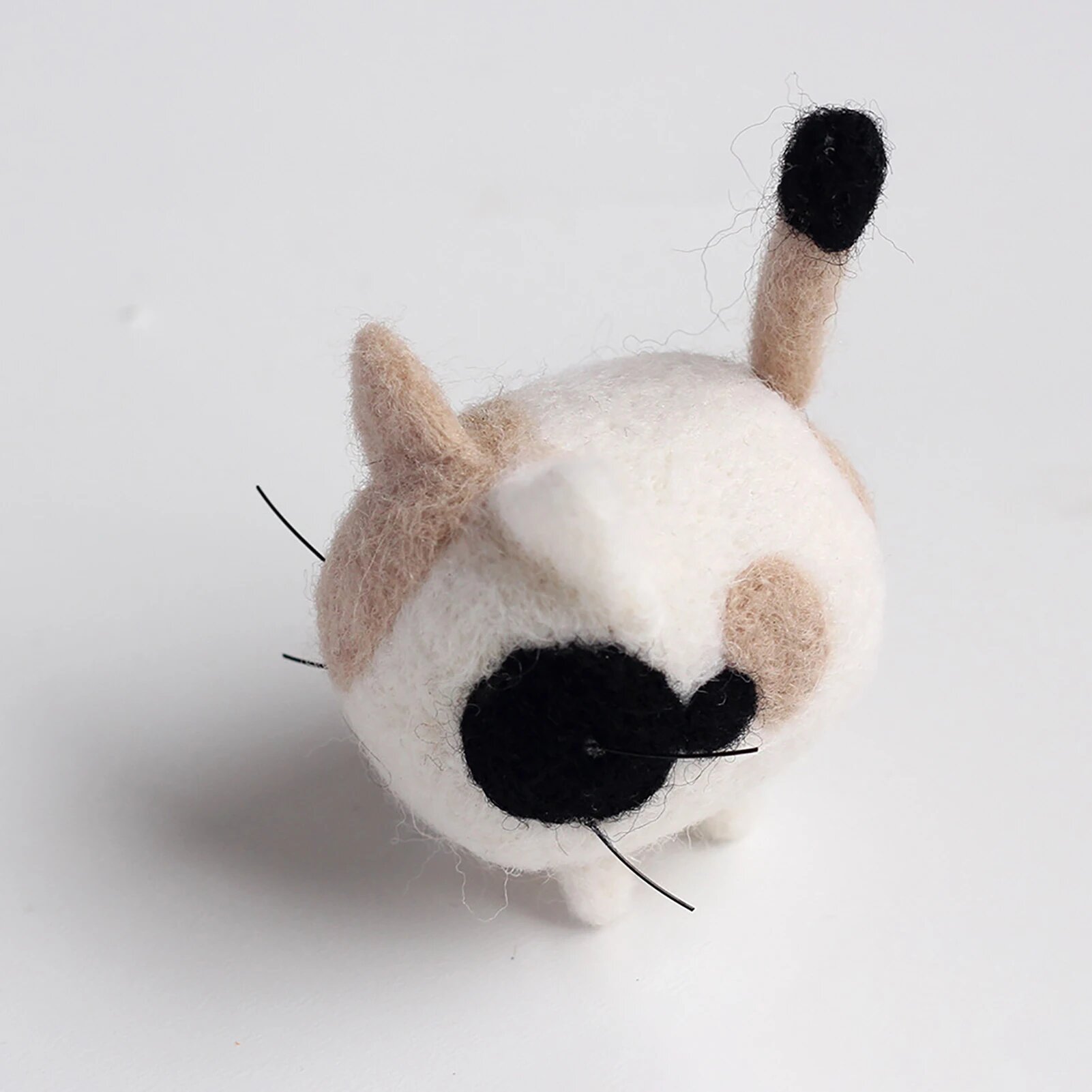 Фетровая игрушка котик, белый, Multicolor