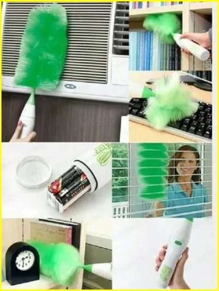 Щетка для удаления пыли Go Duster (Гоу Дастер) 1 шт салатовый пластик для мебели/авто — фото 1