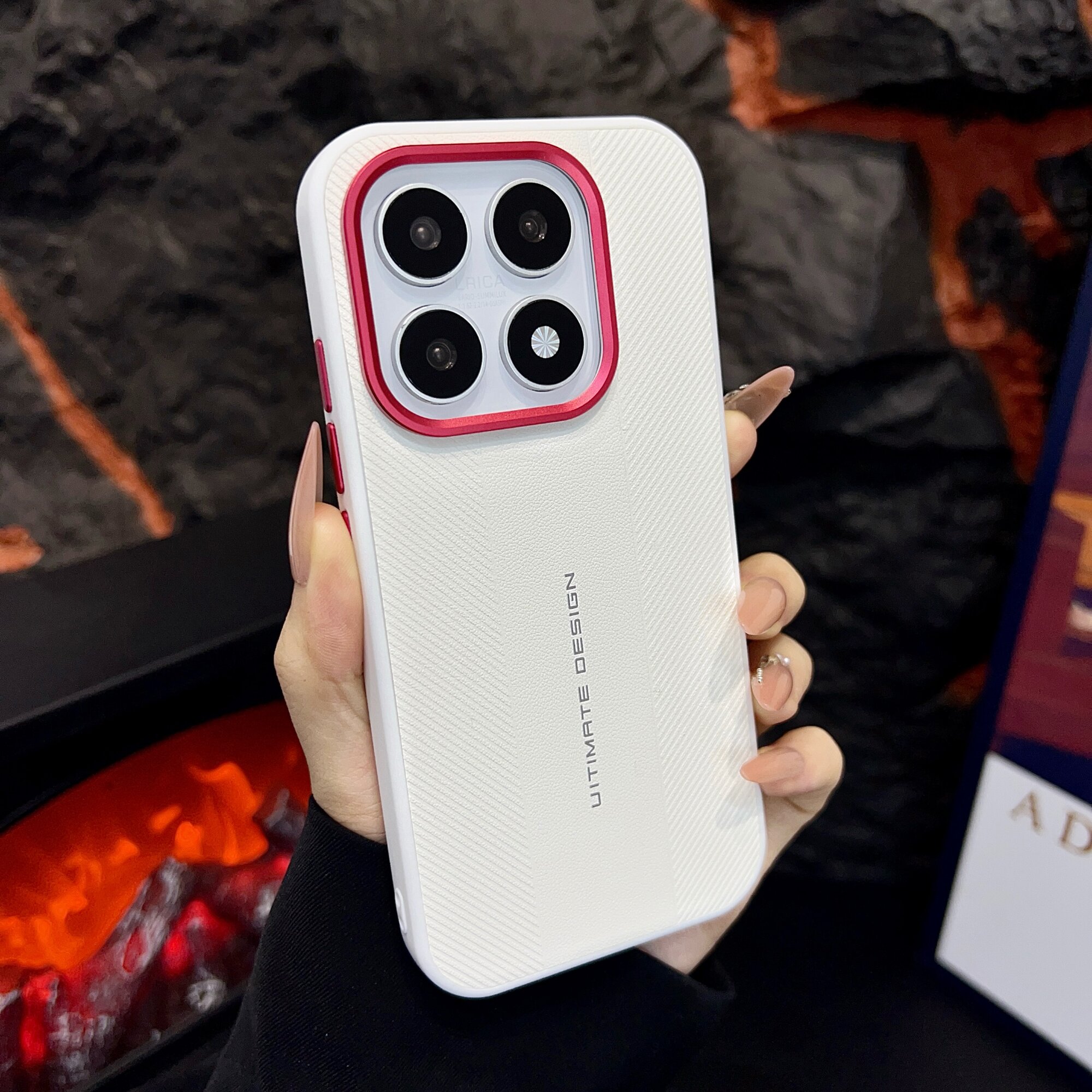 Чехол Для Xiaomi 17/Сяоми 17, soft touch, чехол-кардиомонитор, искусственная кожа, поликарбонат (PC), защита камеры, ударопрочный, усиленные углы, Xiaomi, Xiaomi 17, white,