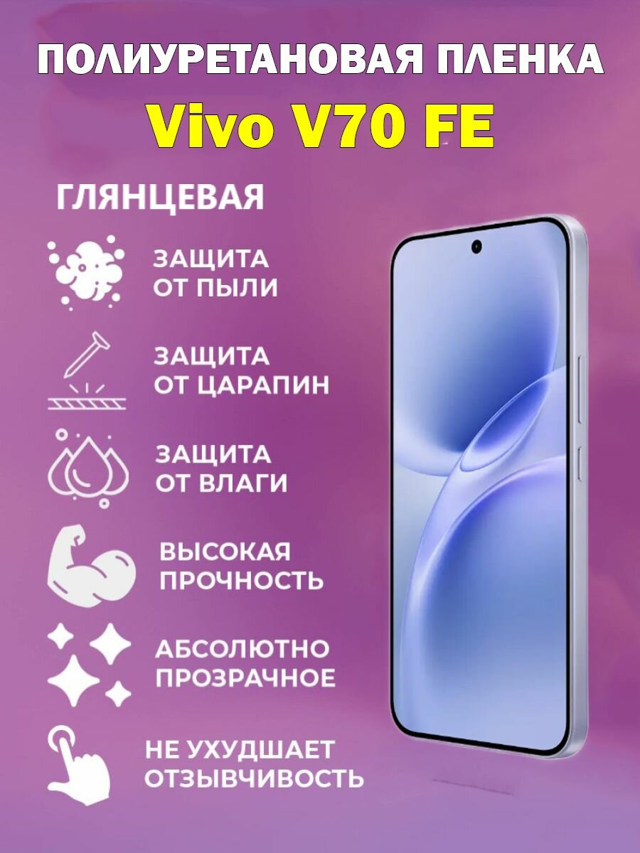 Полиуретановая защитная пленка для Vivo V70 FE / Противоударная бронированная пленка