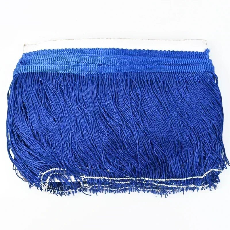 Синяя тесьма с бахромой 20см-5Yards, No.14