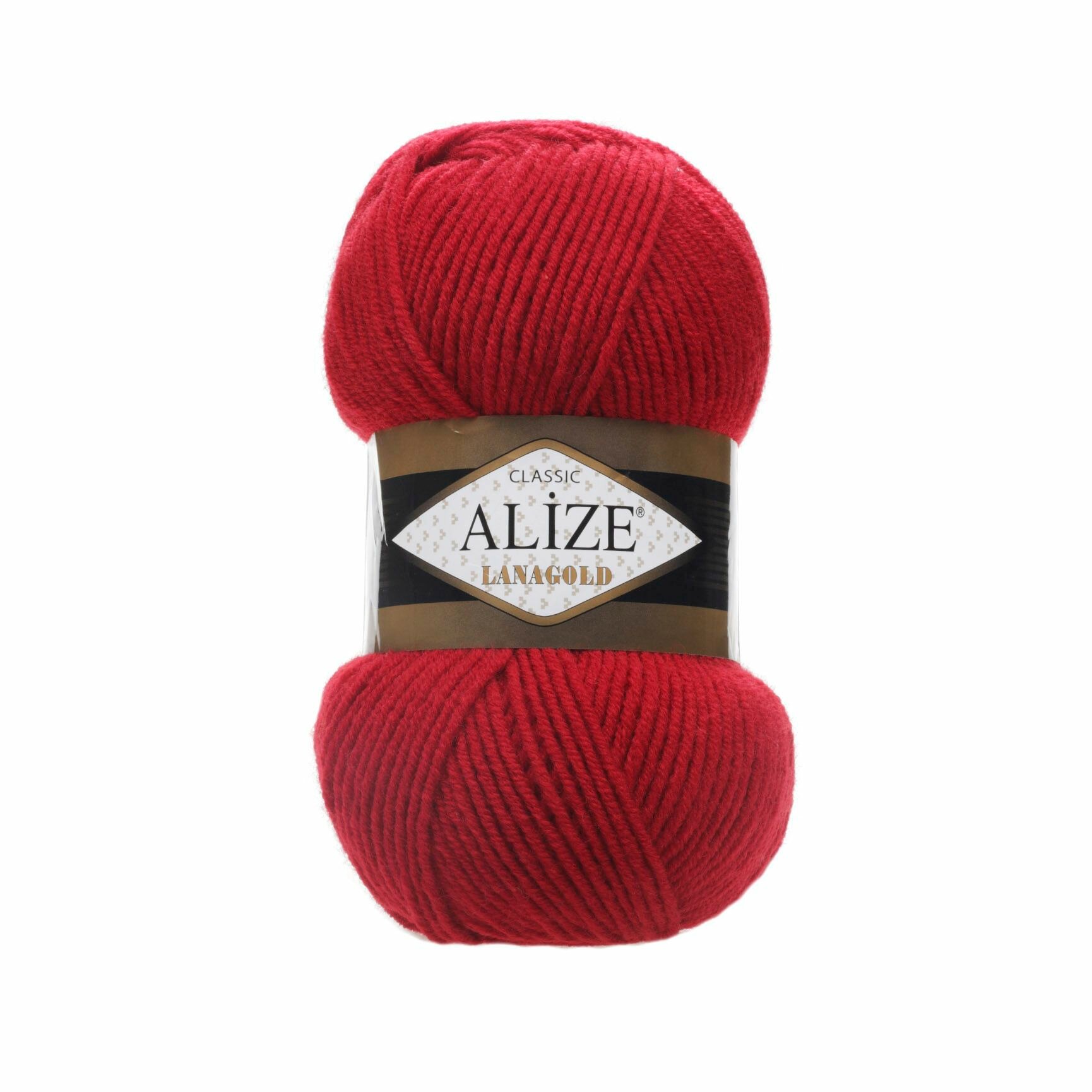Пряжа для вязания Lanagold Alize 1 моток (240 м, 100 гр), цвет 56 красный