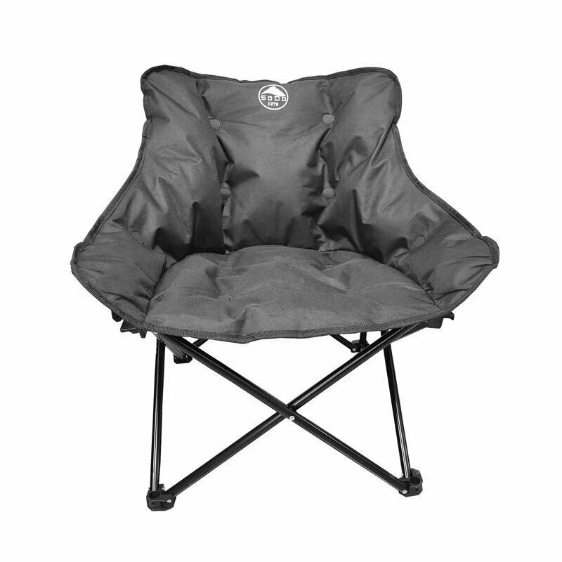 Походный стул Moon chair, утолщенная спинка, переносной диван, черный