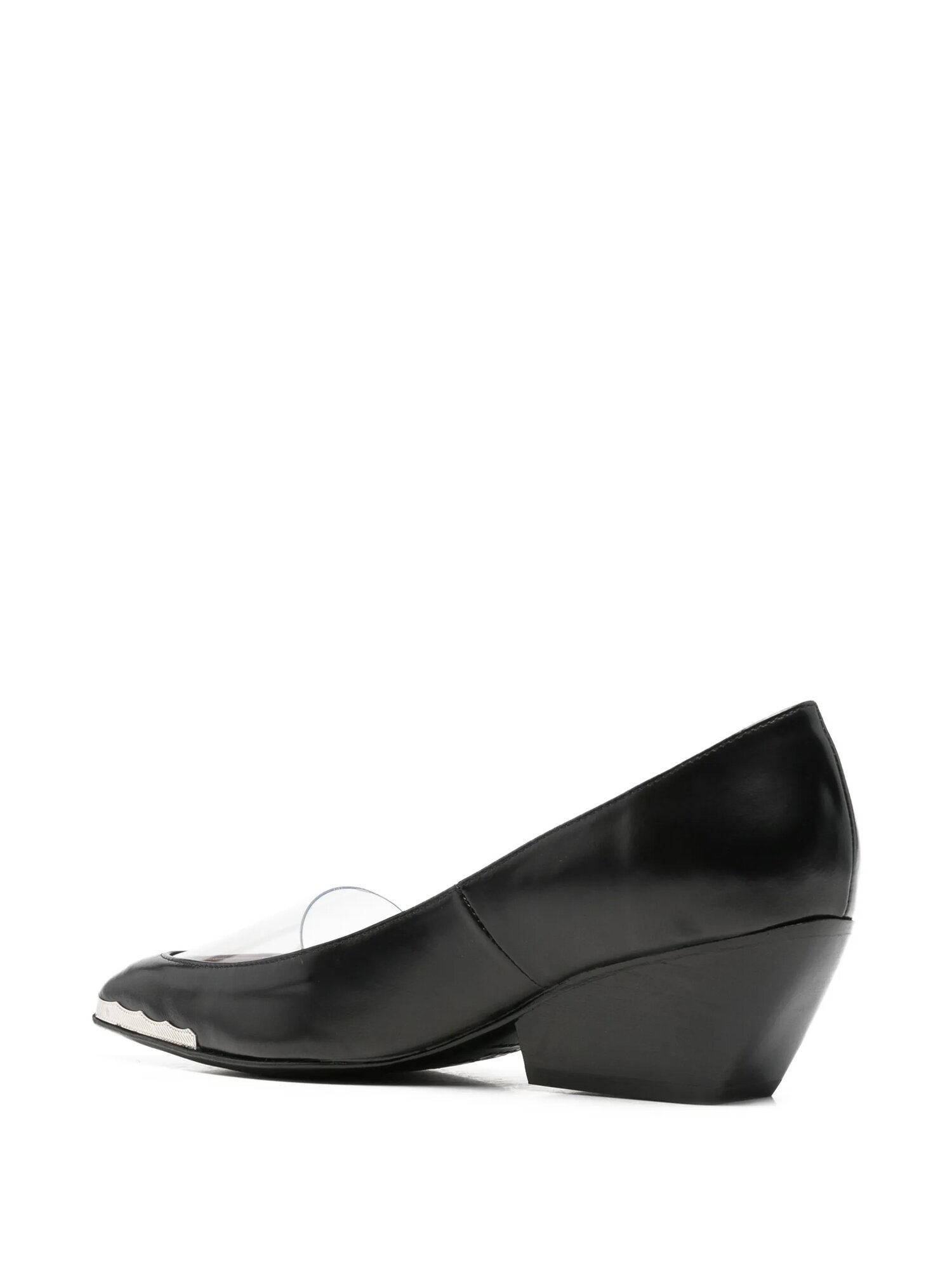 Туфли Toga Pulla Metal-tip transparent-panel pumps, размер 40, black/black — фото 1