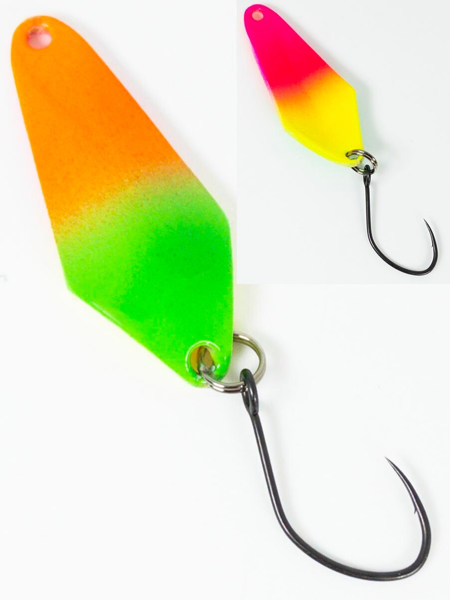 Блесна колебалка Зябликов Ромбик 3.2cм. 1.9гр fluo