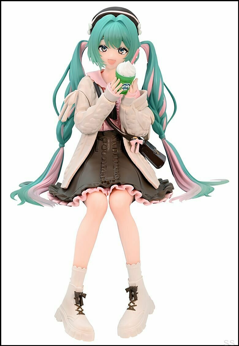 Фигурка Мику Хацунэ с коктейлем / Miku Hatsune (15см, пакет)