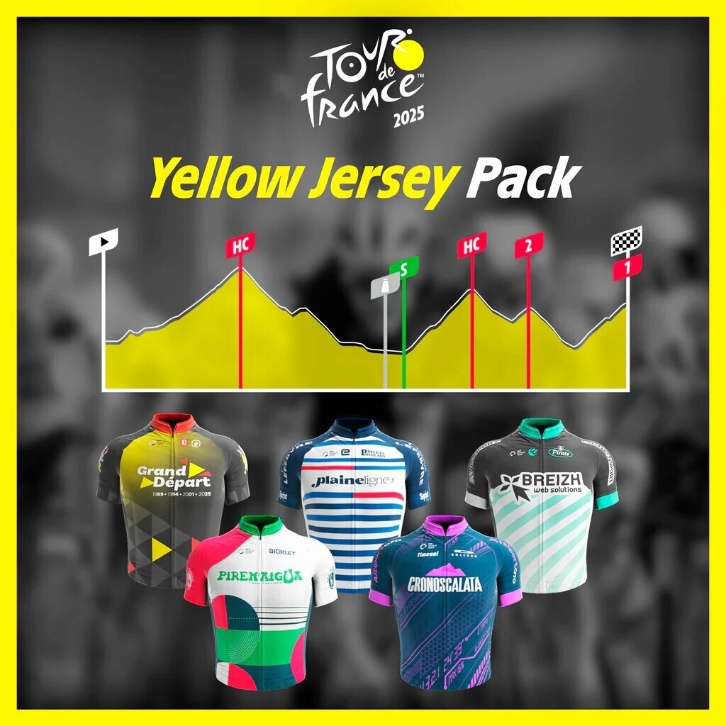 Дополнение Tour de France 2025 - Yellow Jersey Pack, цифровое издание PlayStation 5, регион Турция / код пополнения баланса