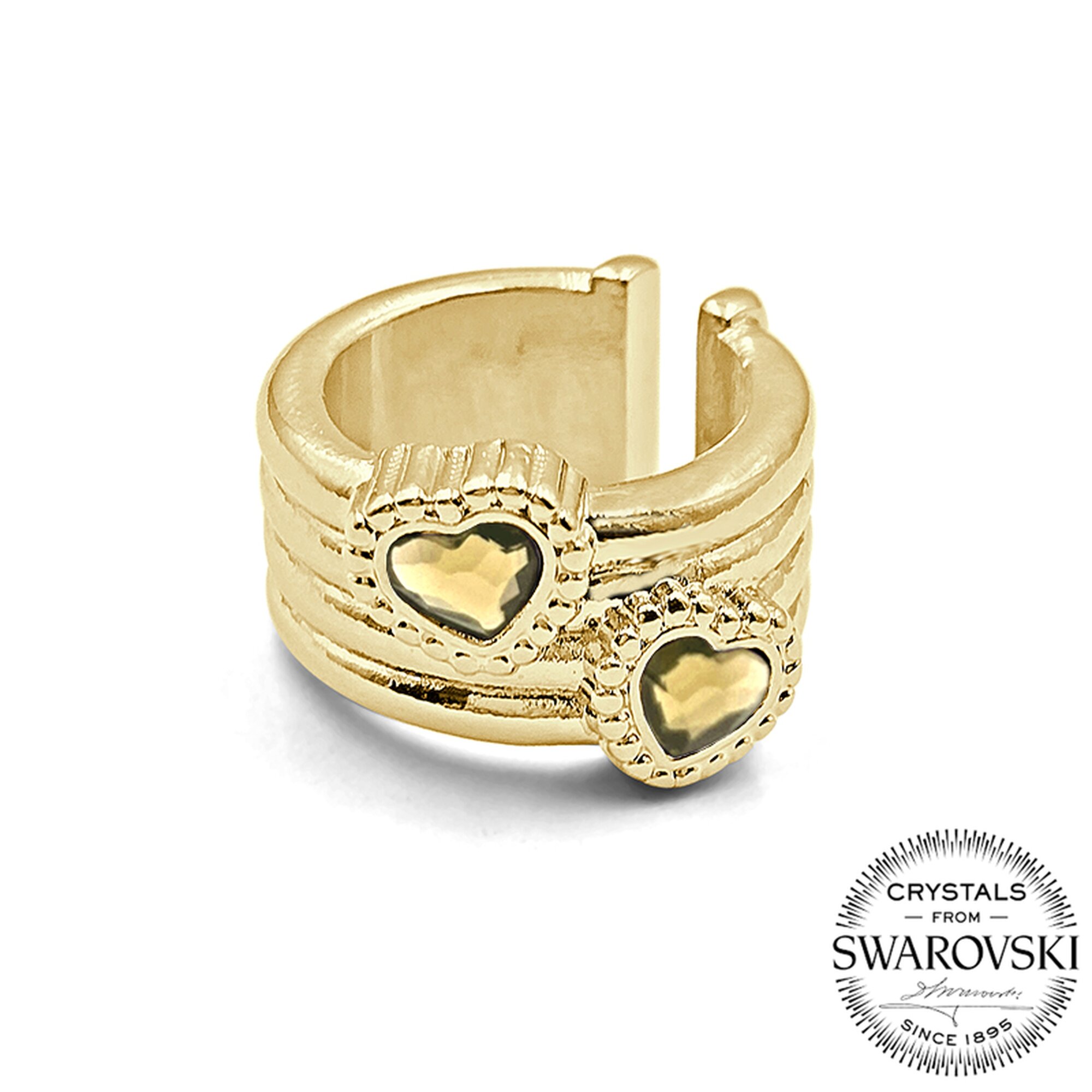 Кольцо, кристаллы Swarovski
