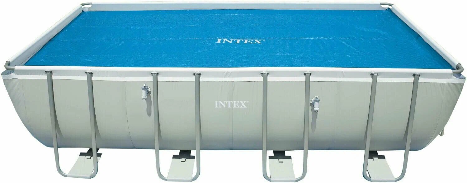 Тент Intex 28017 для бассейна, солнечный, прозрачный, 732x366 см, синий