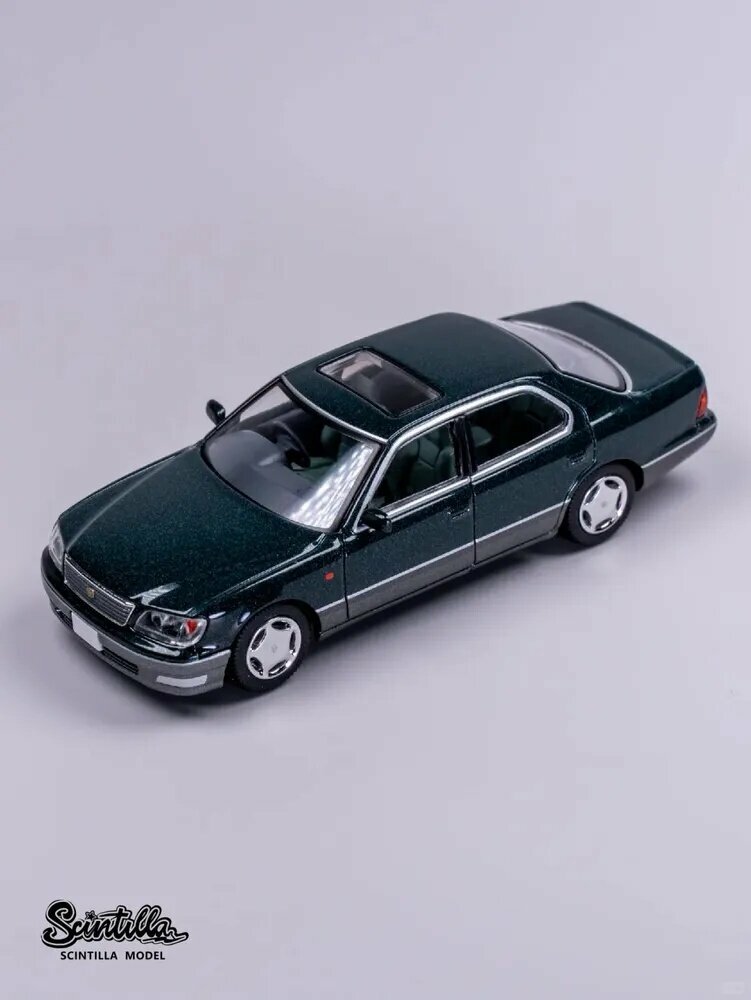 Машинка Tomytec 1/64 Tomica Limited Vintage Tomytec TLV LV-N356b Toyota Celsior Green Alloy Car Model Collection Gift