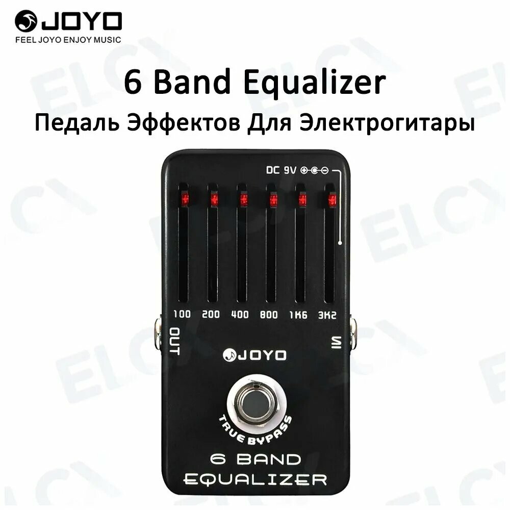 JOYO 6-полосный Эквалайзер JF-11 Педаль Эффектов Для Электрогитары: Низко-/Средне-/Высокочастотное Выравнивание