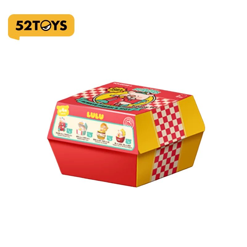 52TOYS Canned Pig LuLu Burger Express — Коллекционная фигурка-сюрприз (бокс-сюрприз), наручный заводной механизм,