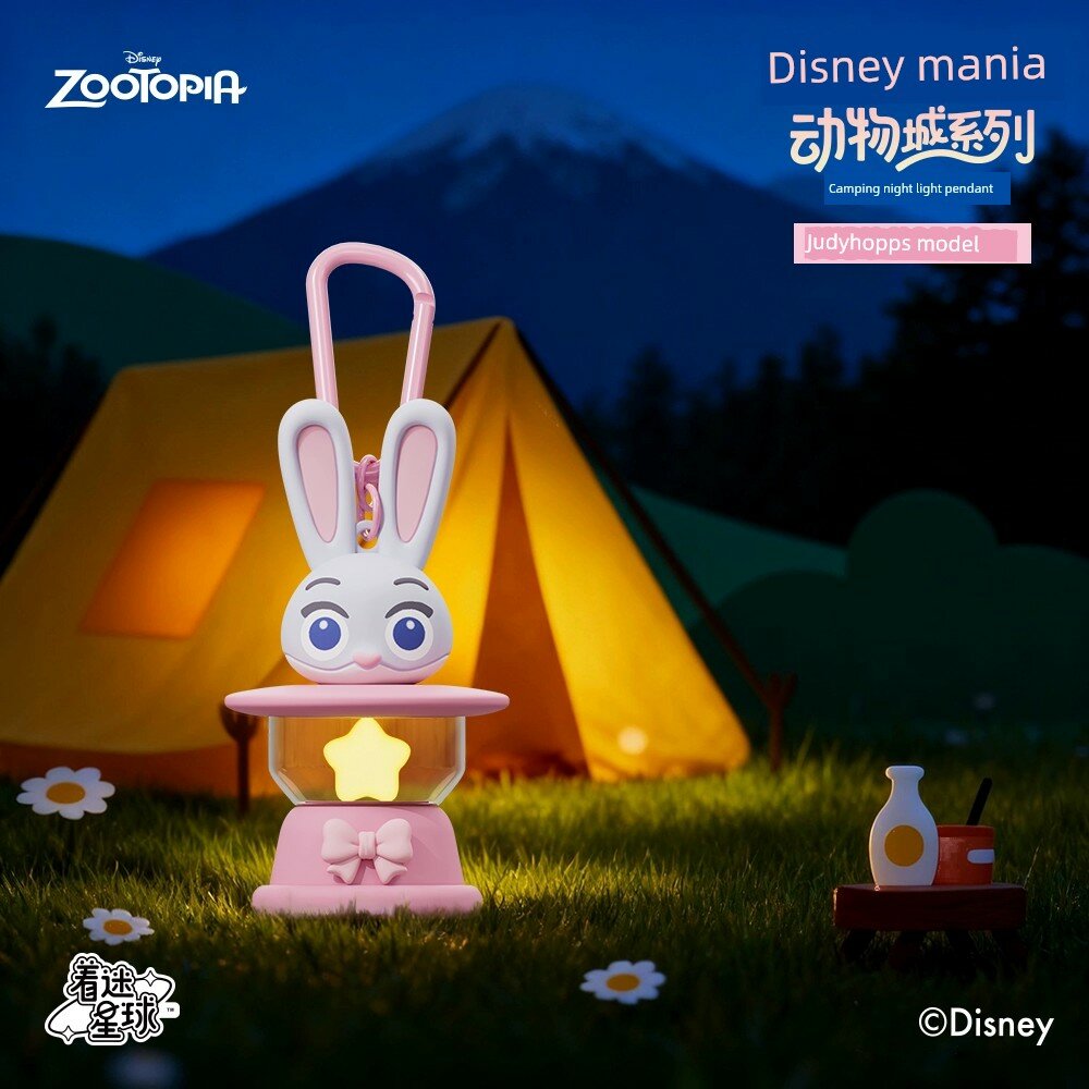 Светящийся ночник Disney Zootopia для кемпинга, настольное украшение Джуди и Ник, подвесное украшение, модный подарок