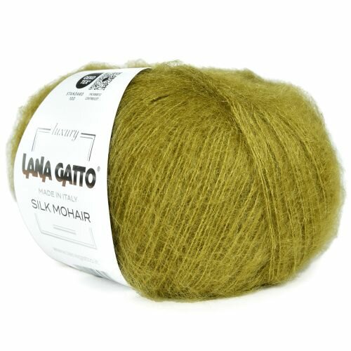 Пряжа Lana Gatto Silk Mohair 30142 (2 мотка по 25г/212м) оливковый