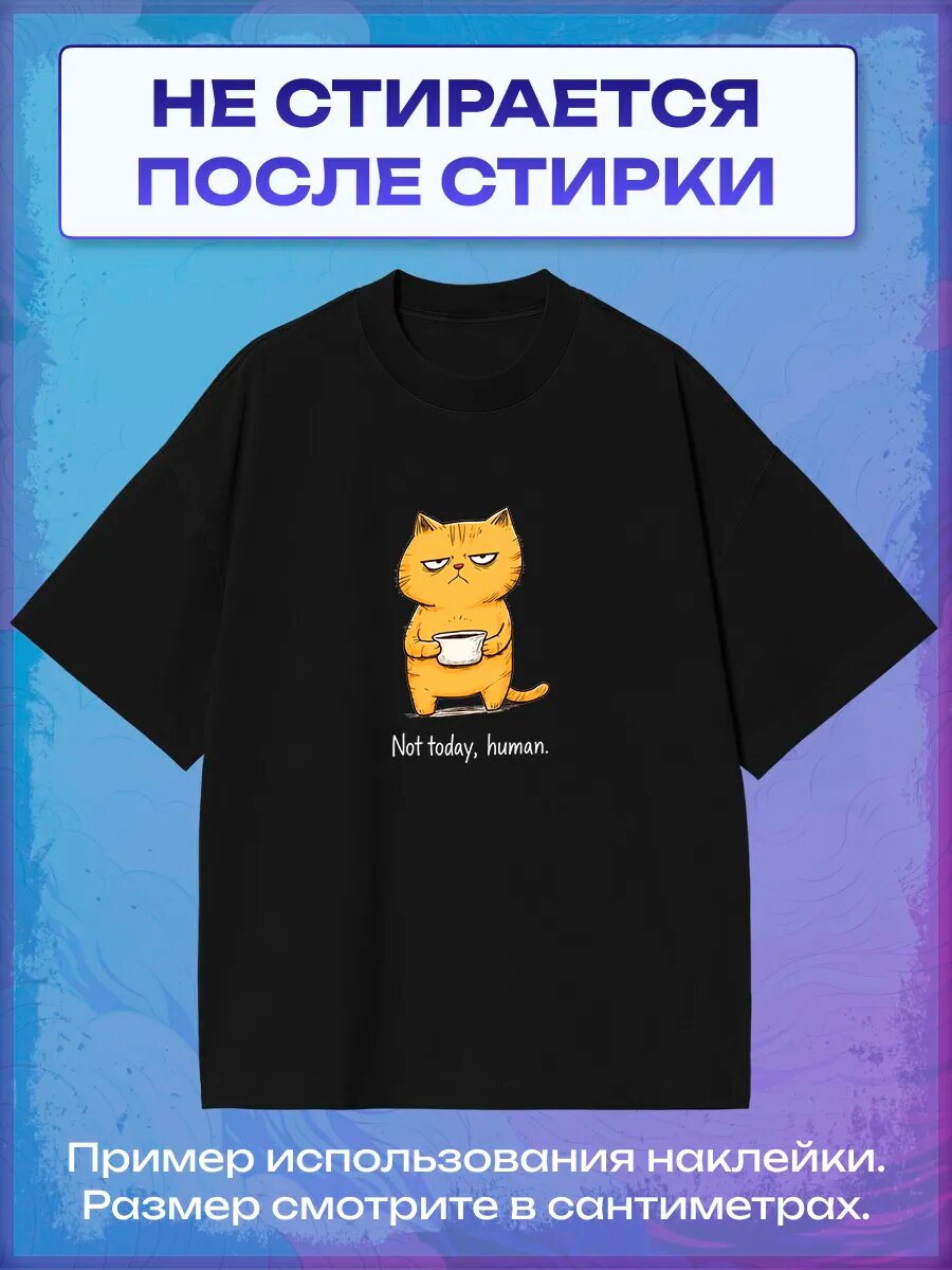 Термонаклейка not today, human — фото 1