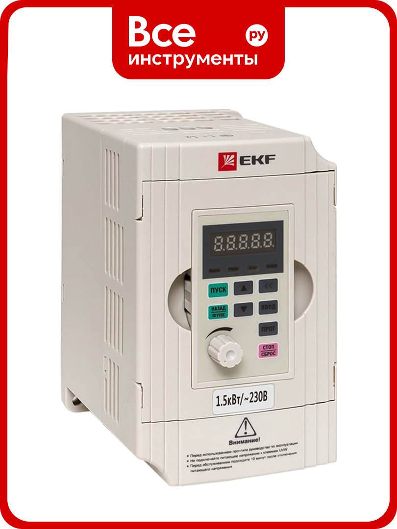 Преобразователь частоты EKF 1,5/2,2кВт 1х230В VECTOR-100 PROxima VT100-1R5-1B