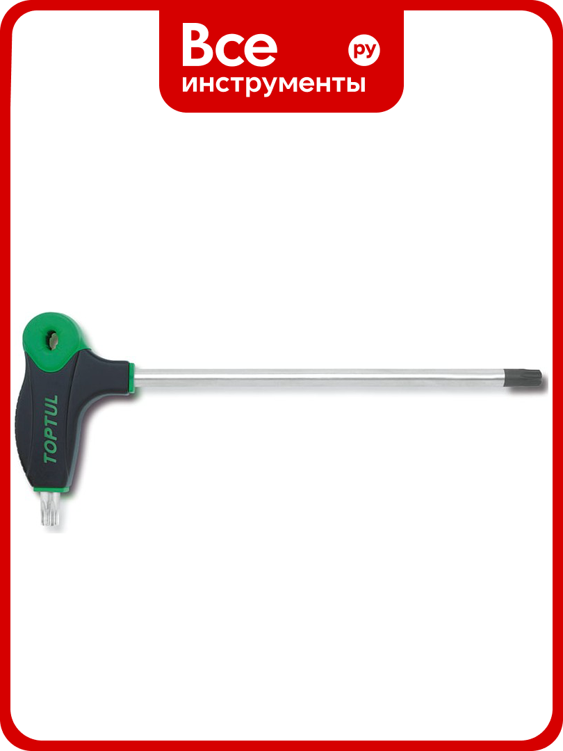 Ключ с L-образной ручкой TOPTUL TORX T25 AIED2514, профессиональный, с двухкомпонентной рукояткой и стержнем
