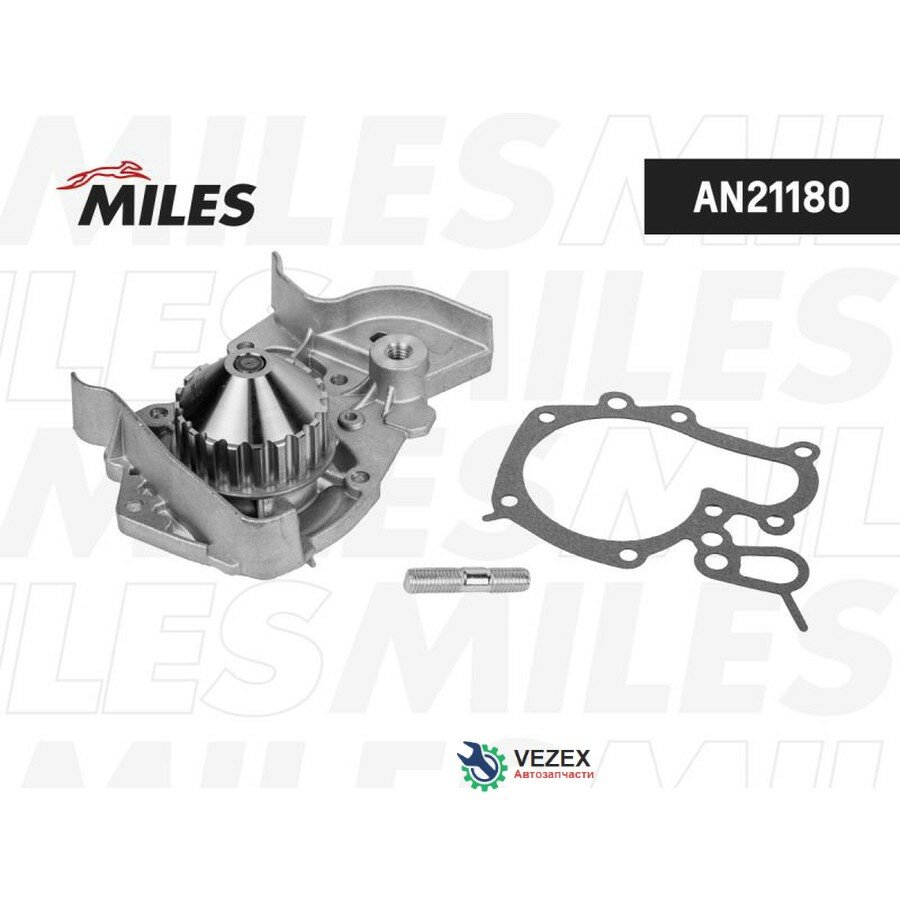 MILES AN21180 Насос водяной RENAULT LOGAN/MEGANE/SANDERO 1.4 (DOLZ R214) AN21180