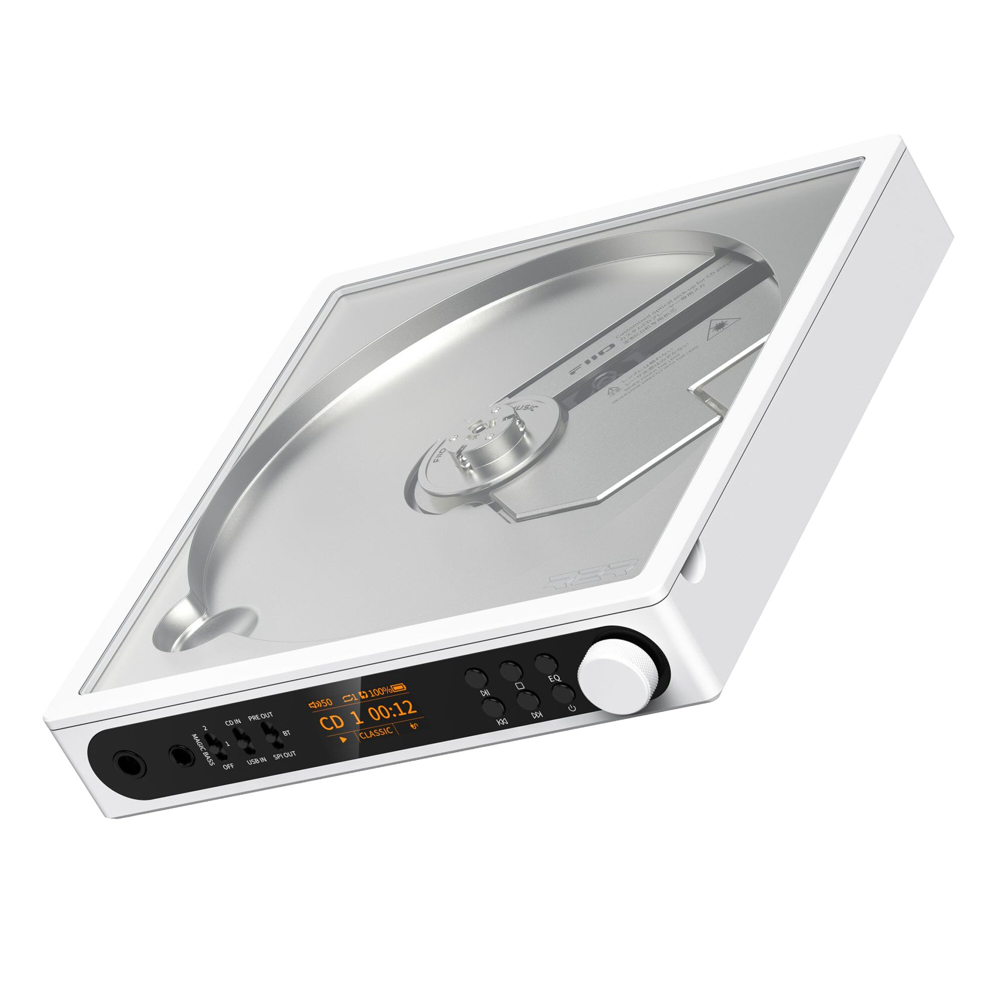 Портативный cd-плеер FiiO DM15 R2R white, автономность до 7 часов