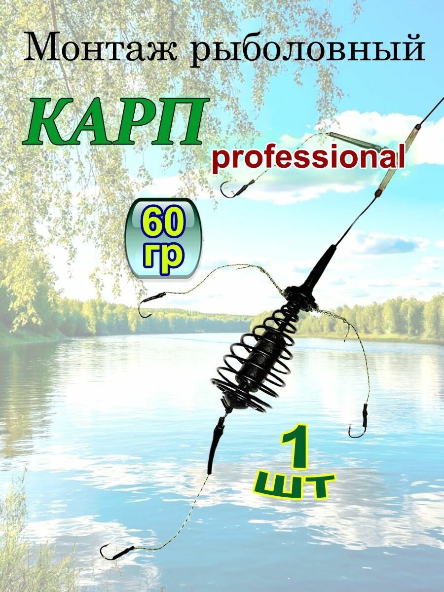 Монтаж рыболовный карп профессионал. 60 г, 1 шт.