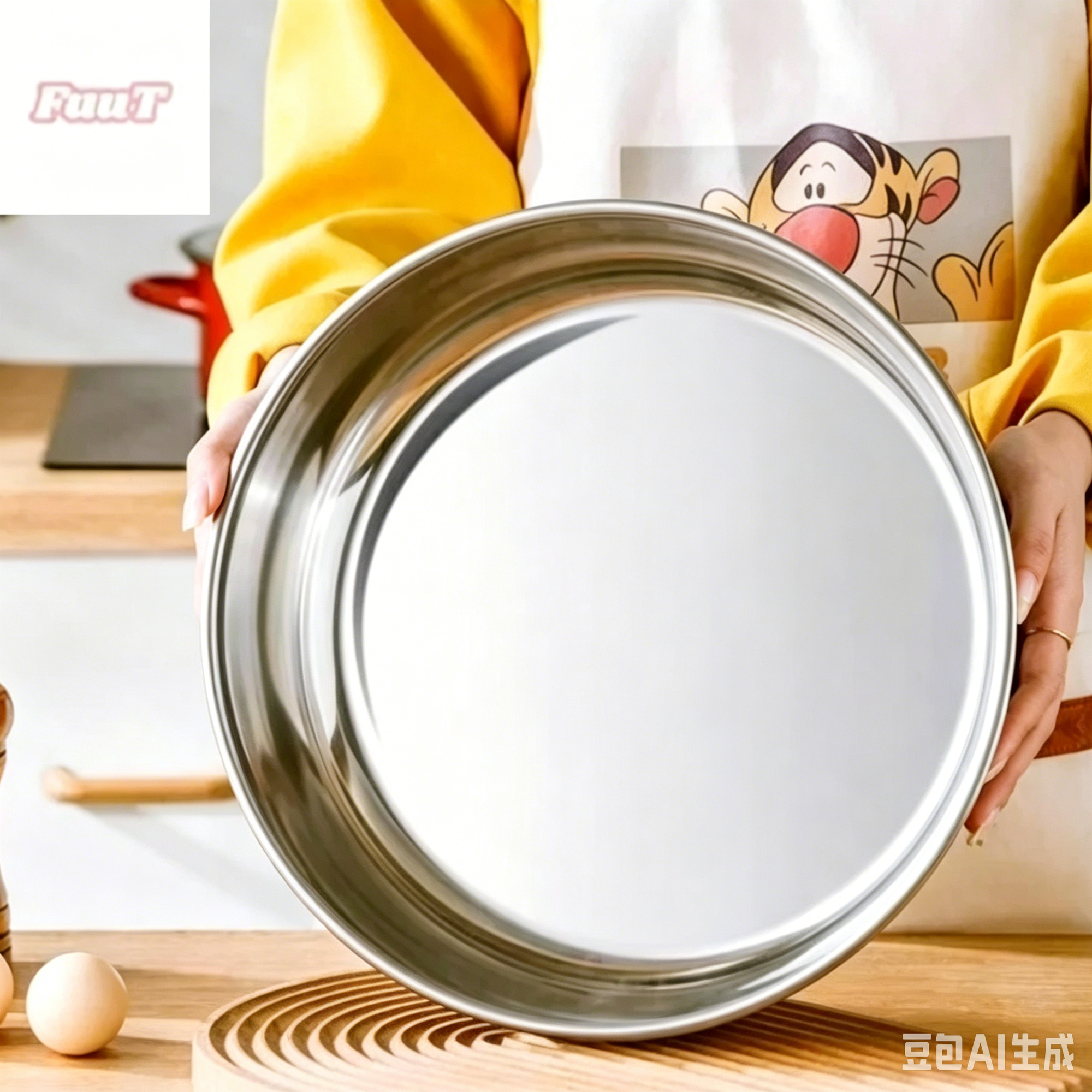 Сито для муки из нержавеющей стали, кухонное, для выпечки и просеивания