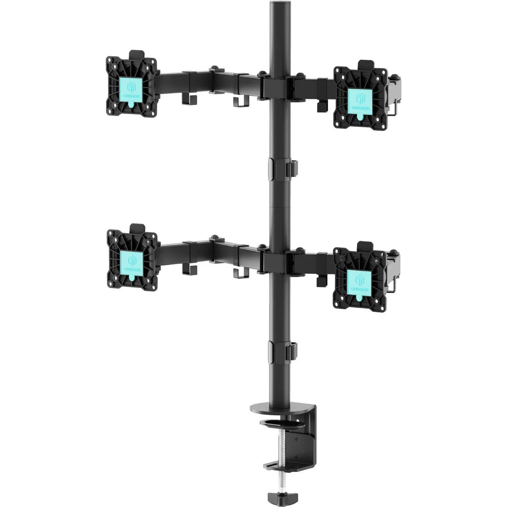 Настольный кронштейн для четырех мониторов 13-32 дюймов ONKRON Black D421E