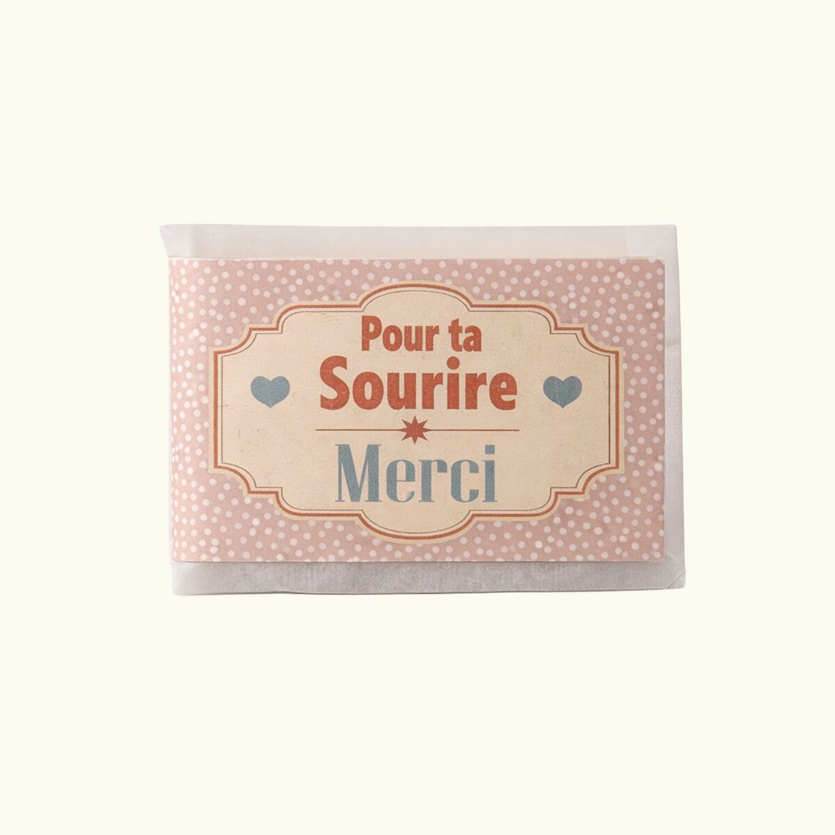 Мыло твердое MERCI Pour ta sourire, 50 гр, нежный аромат