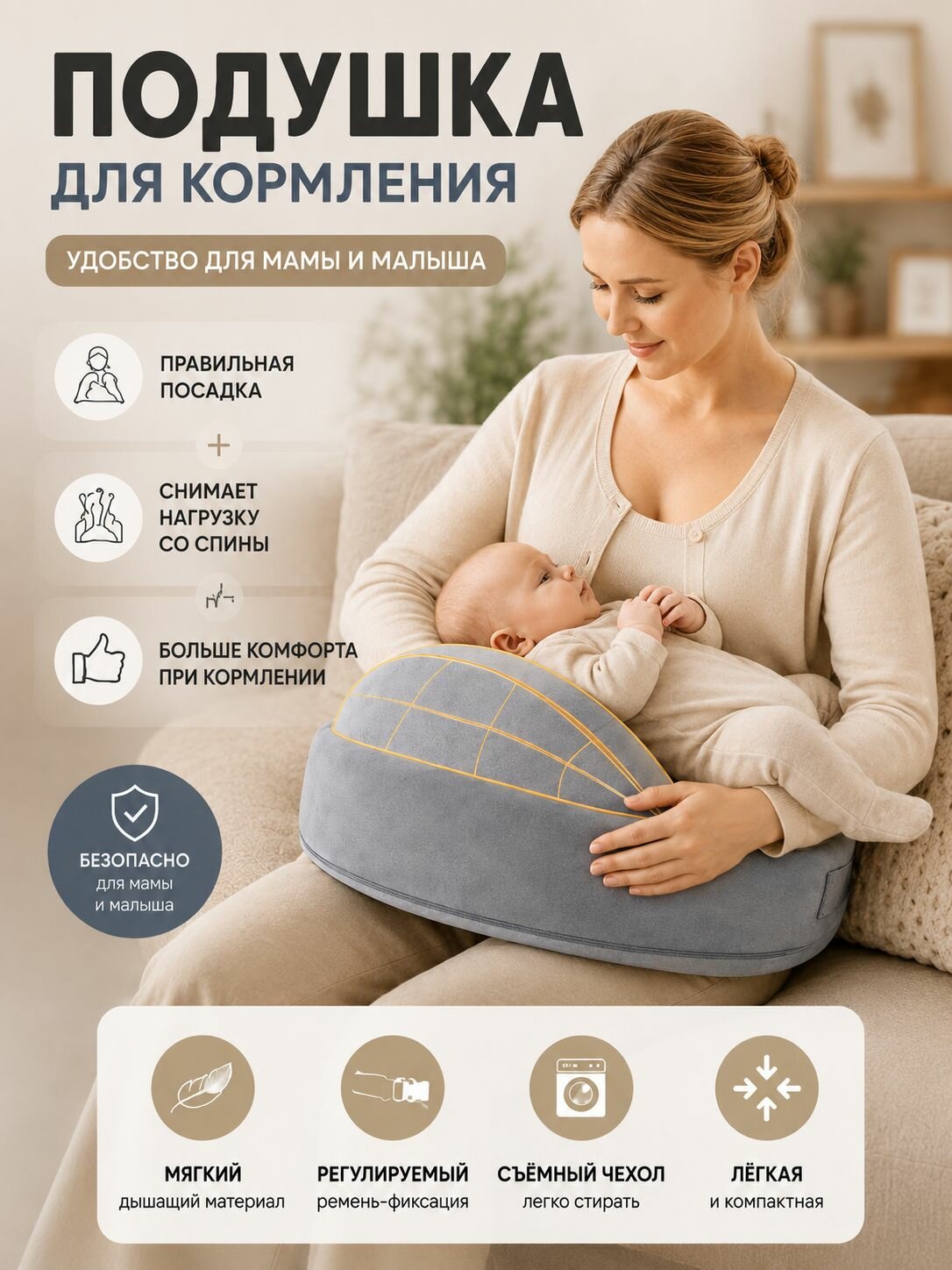 Подушка для беременных и кормящих