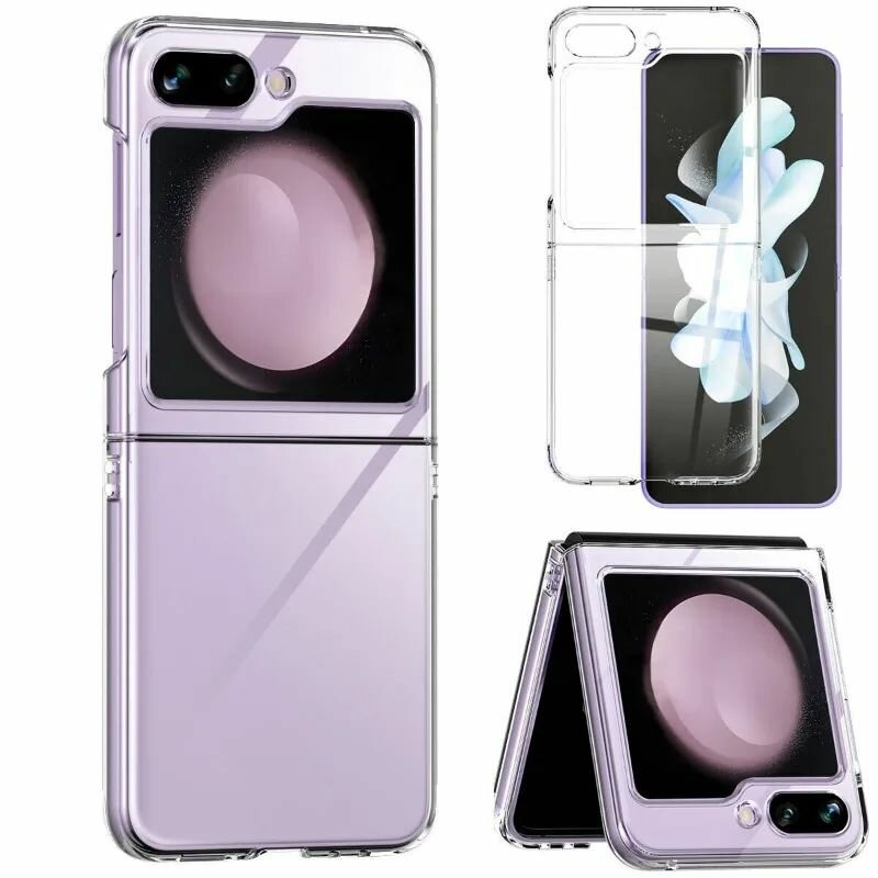 Чехол - накладка Clear Cover для Samsung Galaxy Z Flip 5, прозрачный