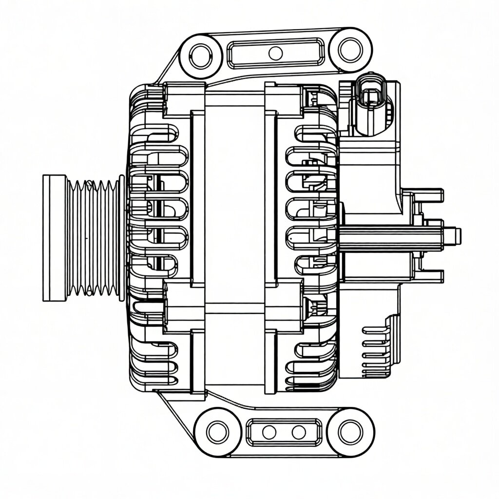 Генератор для а/м Geely Atlas (18-) 1.8T 130A (LG 2714) STARTVOLT арт. LG2714