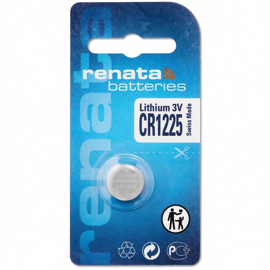 Батарейка RENATA CR1225 Lithium, 1 шт. (1 штука в блистере), литиевая, таблетка