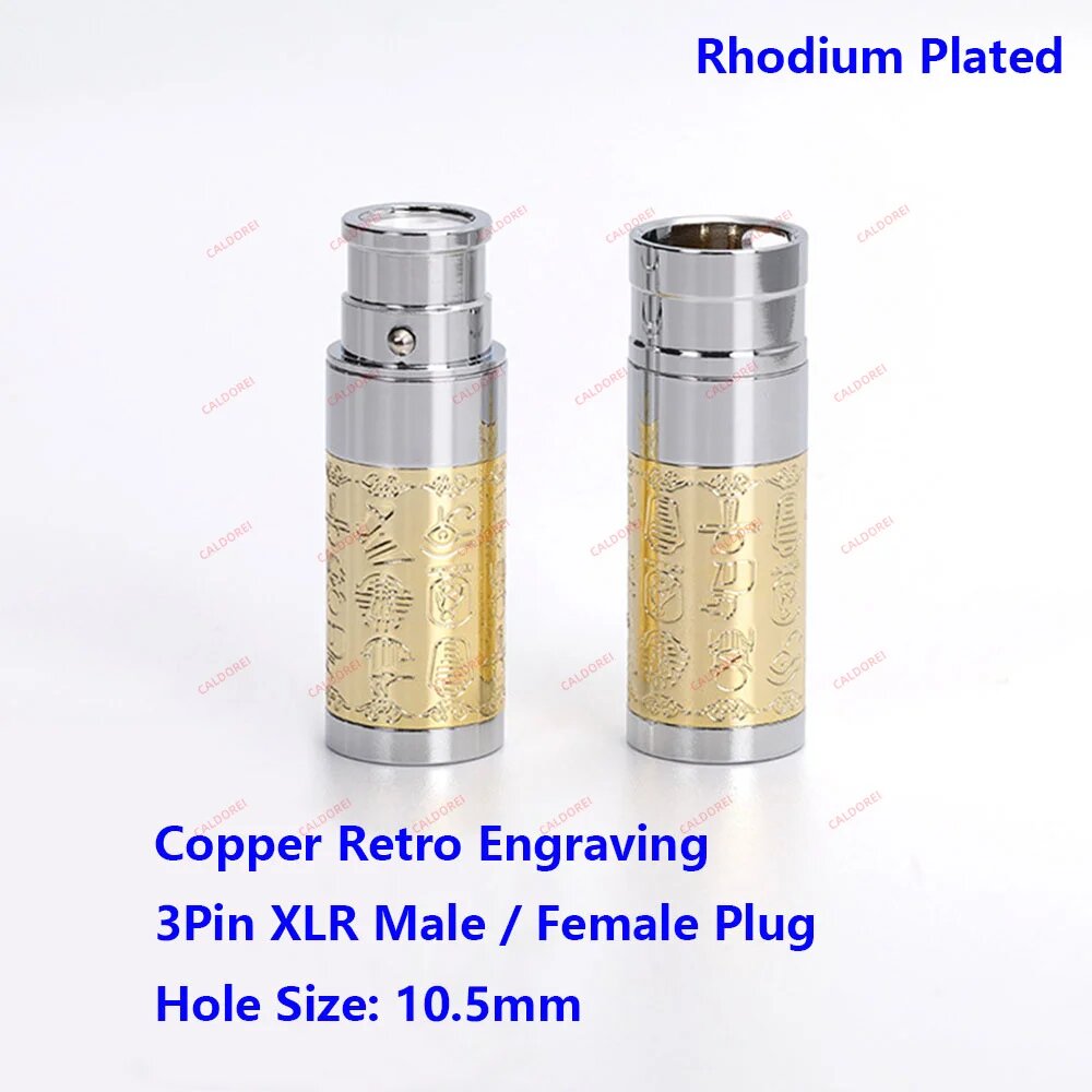 XLR 3Pin Разъем для микрофона, Rhodium Plated, 10.5mm