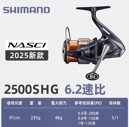 Спиннинговая катушка Shimano Nasci