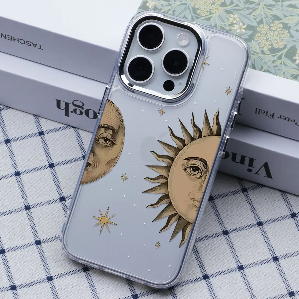 Чехол для телефона с узором Таро, Ветра, Луны и Звезд для iPhone 17, 15, 14, 13 Pro Max, 11, 12 Max, 7, 8 Plus –, противоударный, мягкий чехол-накладка