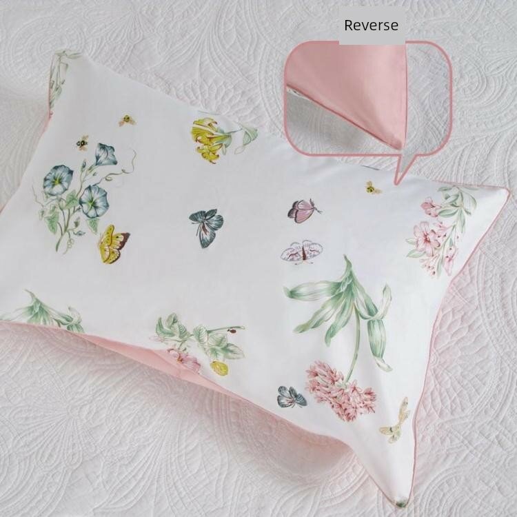 Набор подушек Butterfly Pink 48x74 см, хлопковые чехлы из 60-нитевой сатина, премиум качество