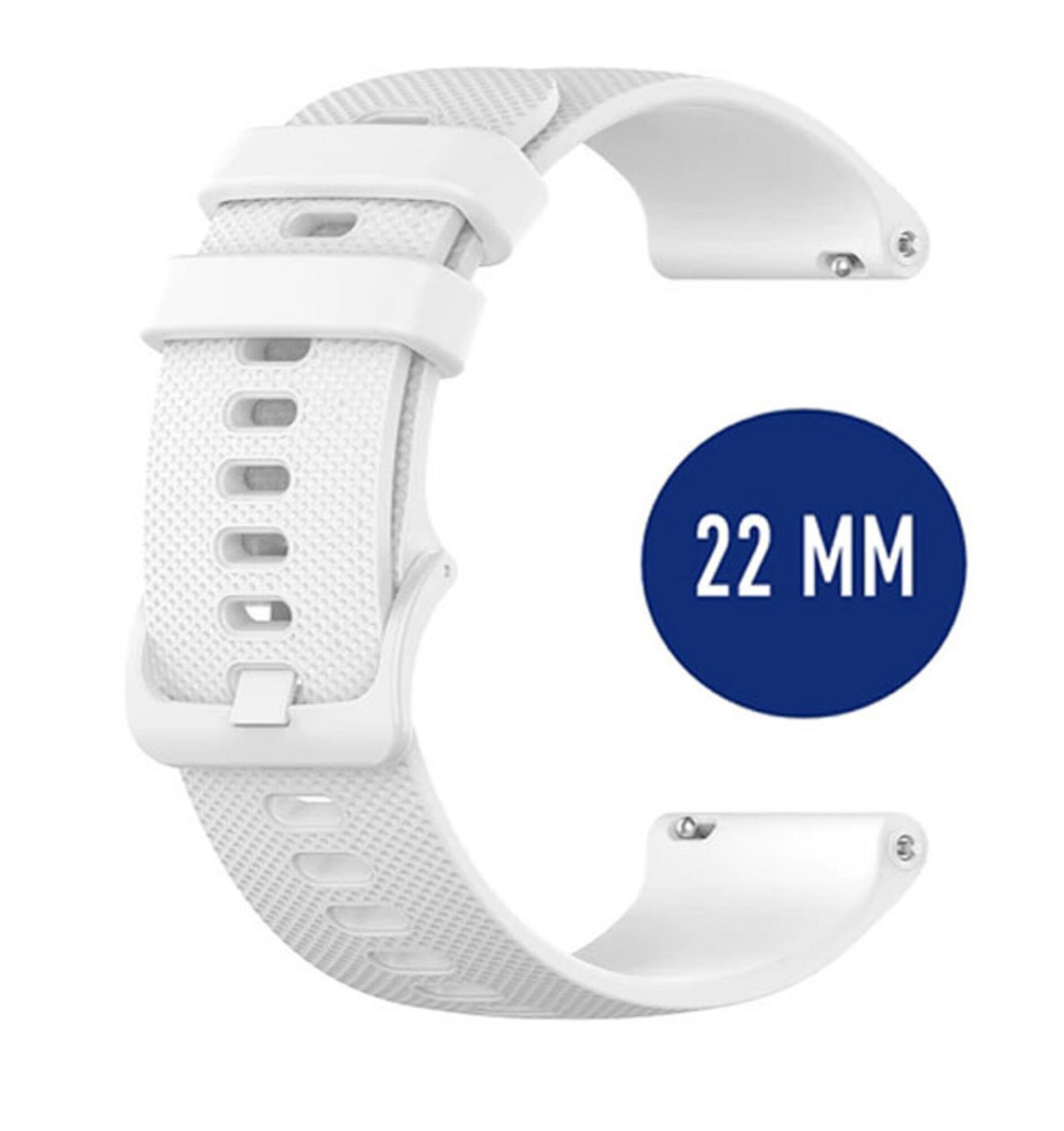 Ремешок силиконовый для умных часов 22мм Garmin Venu 2 / Vivoactive 4 / Garmin Active белый
