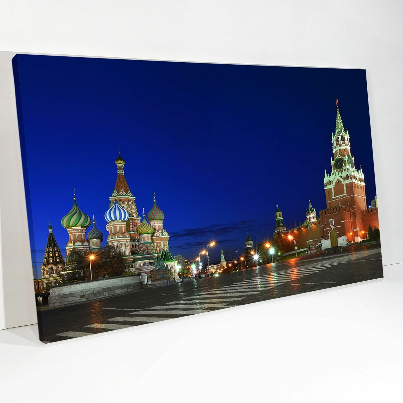 Картина Красная площадь, Московский Кремль, Храм Василия Блаженного на холсте 40х60см
