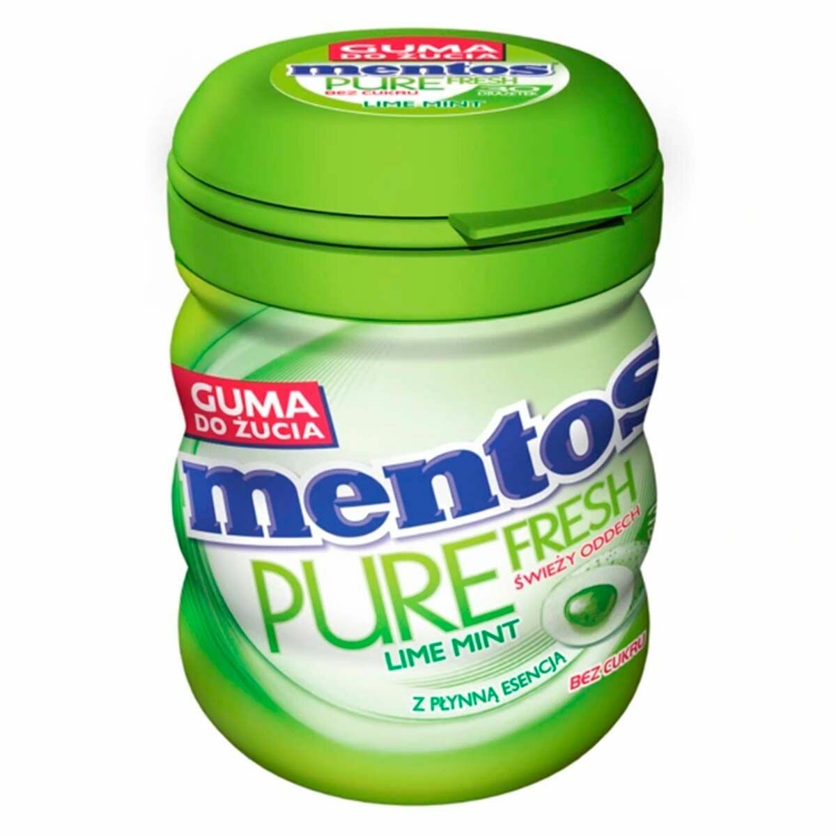 Жевательная резинка Mentos Pure Fresh Lime Mint со вкусом лайма (без сахара) (Вьетнам), 61,25 г