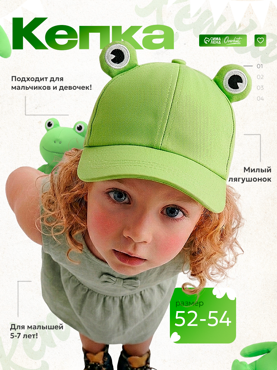 Кепка Лягушонок для детей