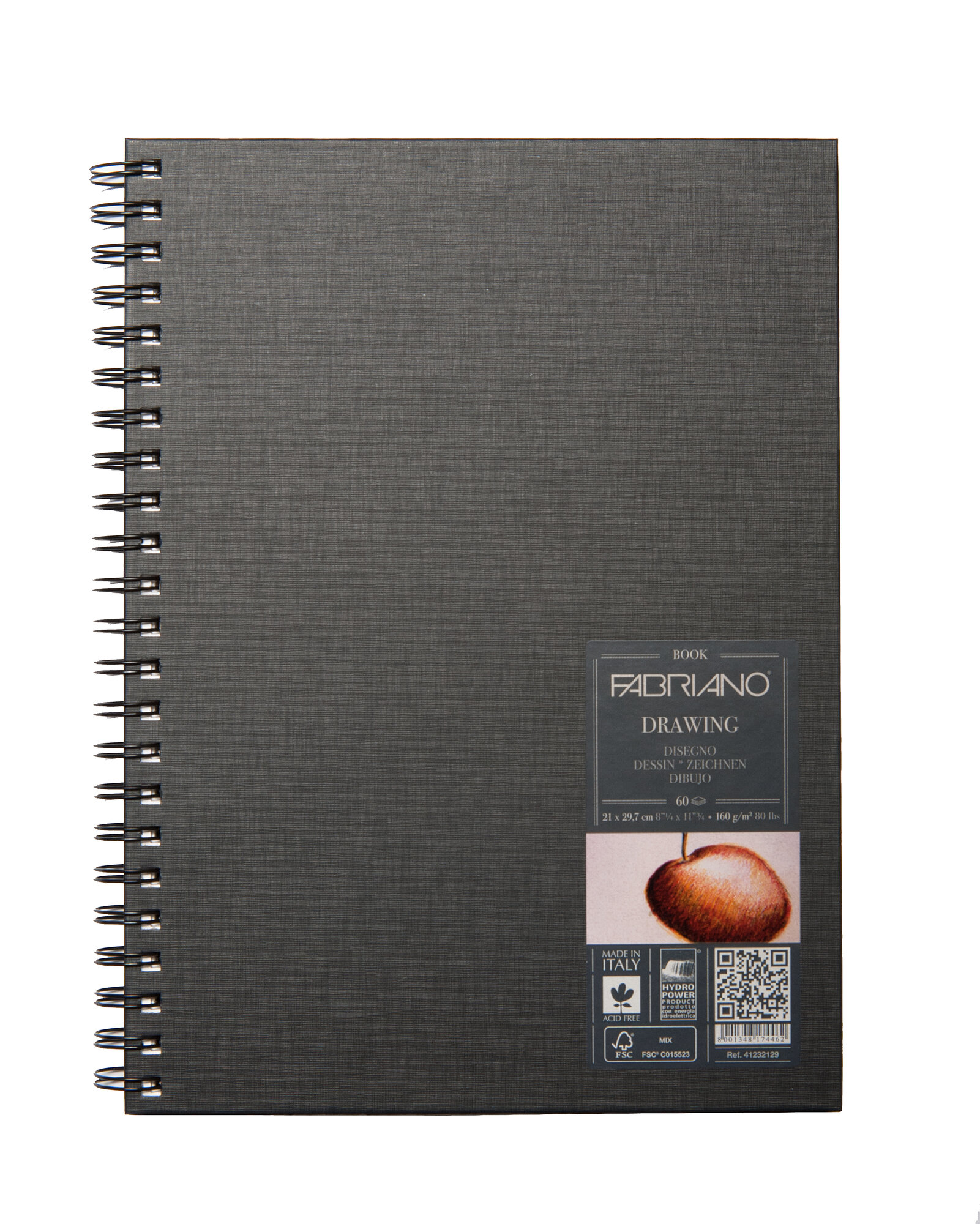 Fabriano Блокнот для рисования скетчбук Drawingbook А4 160 г/м2 60 л