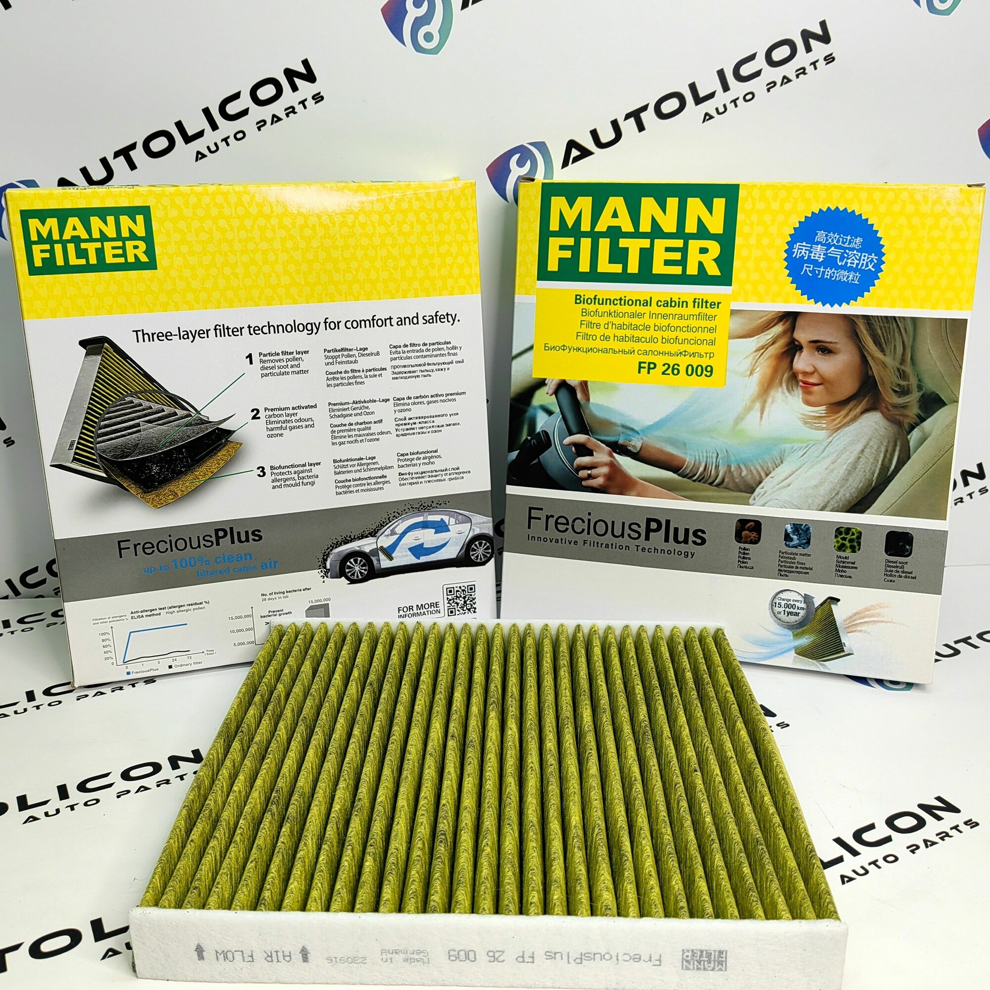 Фильтр салона антибактериальный MANN-FILTER FP26009 FreciousPlus / 5Q0819669