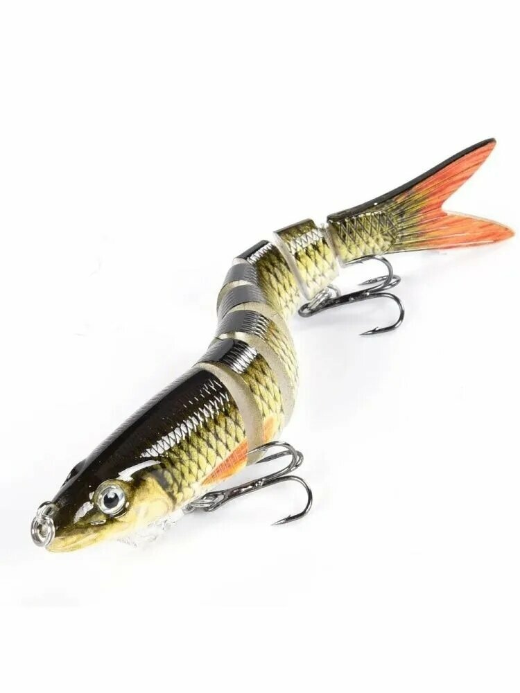 Приманка воблер Multi Jointed Swimbait 13.5см 20г, медленно тонущий, гиперреалистичная имитация рыбки, для троллинга и джига, окунь/щука/судак