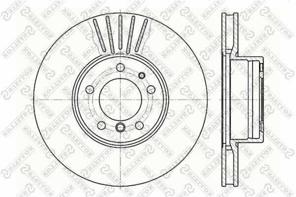 STELLOX Диск тормозной передний для BMW E38/E39 3.5/4.0/5.0 M60/M62/M70/M73 95>