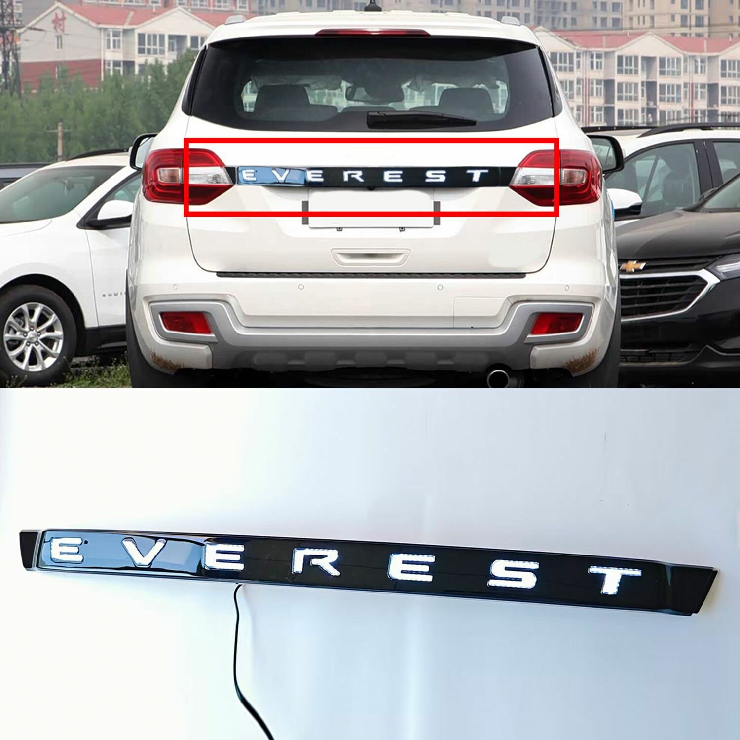 Для Ford Everest 2015-2022: задний фонарь со светодиодной подсветкой и буквенным значком.