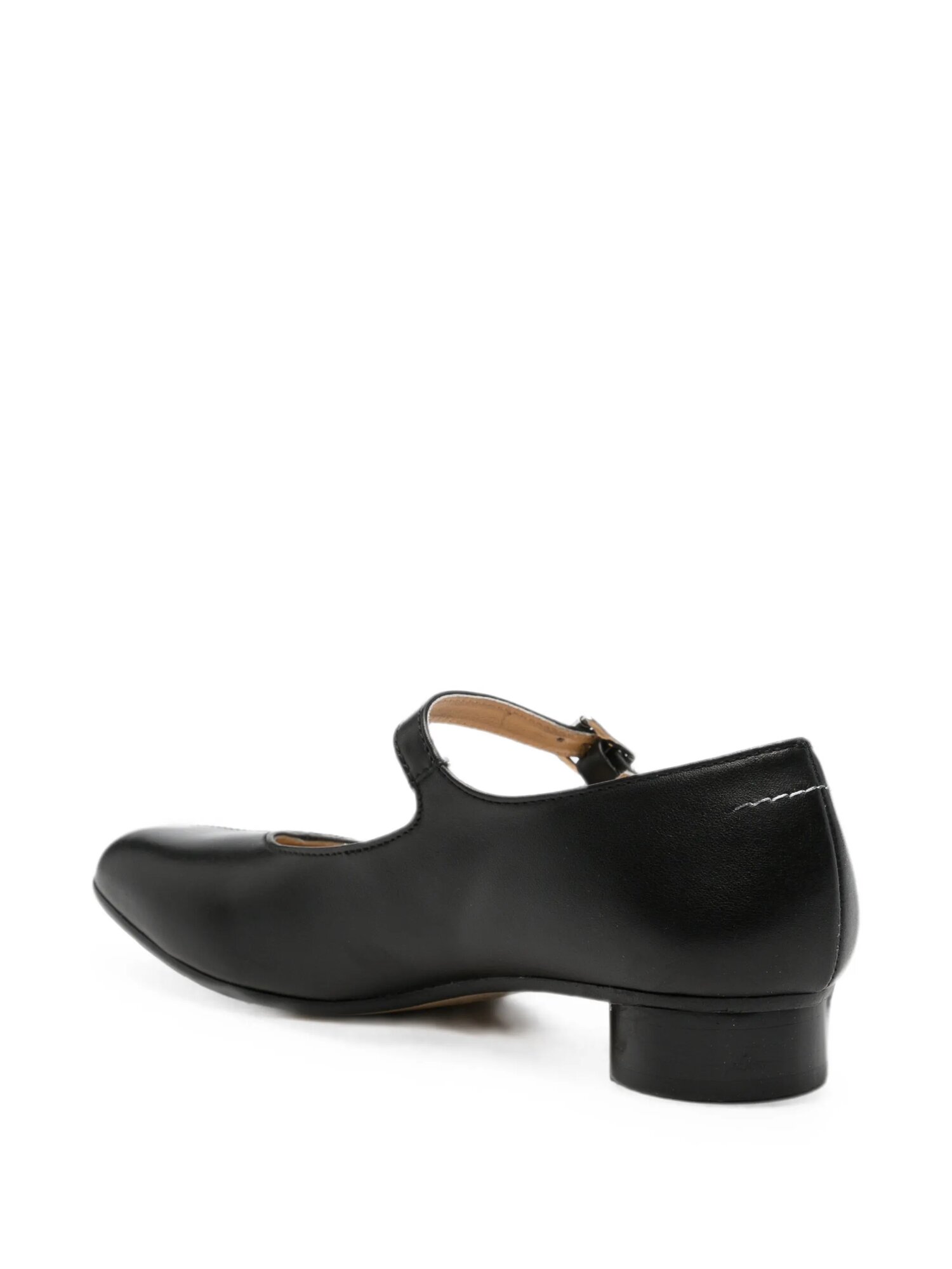 Балетки MM6 Buckle-strap square-toe ballet flats, размер 35, , черный — фото 1